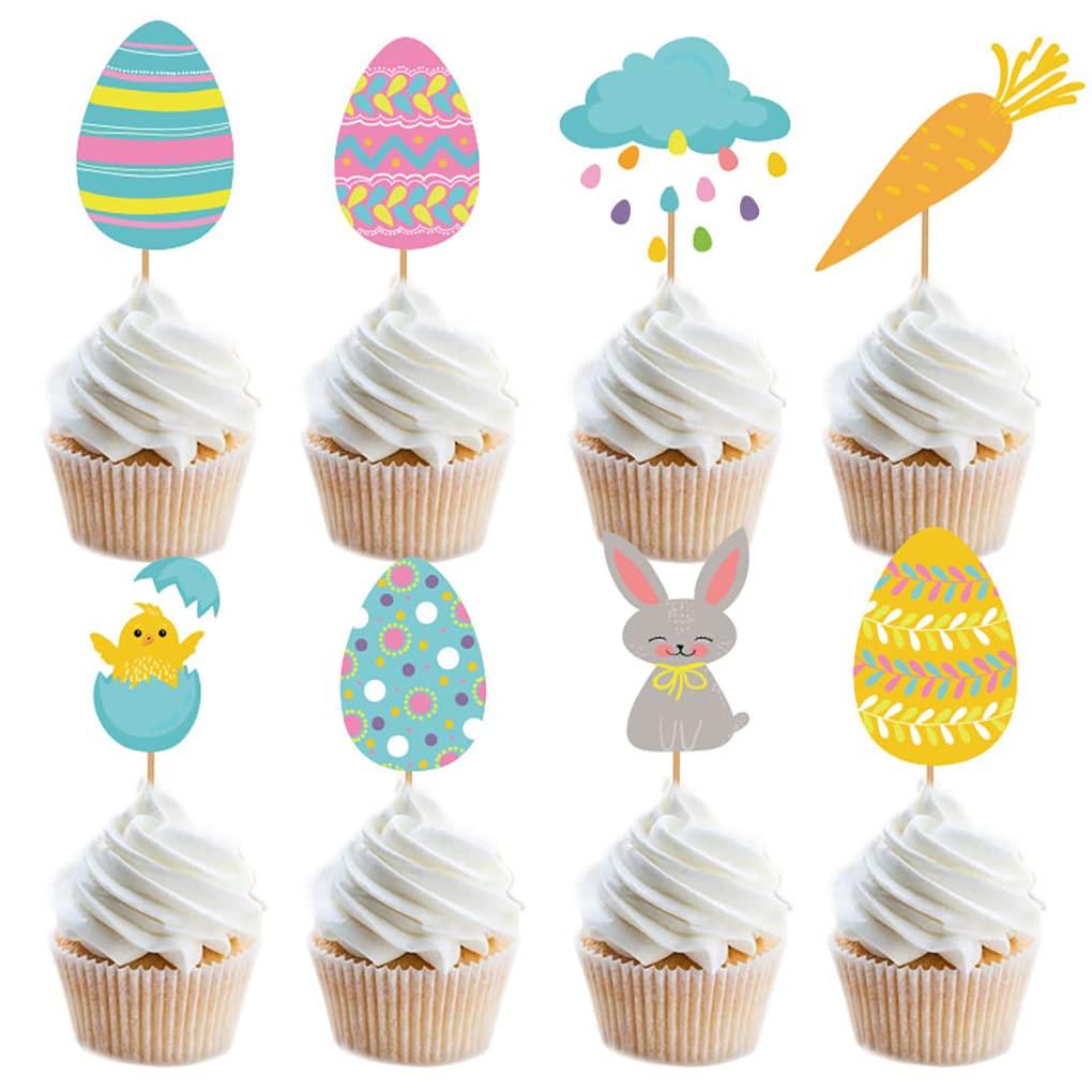 Easter Cupcake topper Bunny Cupcake Toppers Easter Egg Cupcake Topper ...