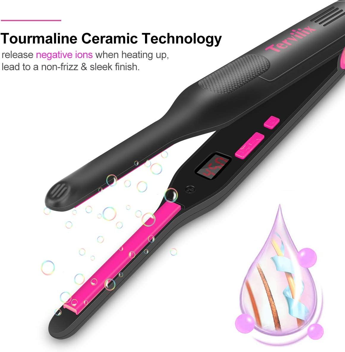 Terviiix Pencil Flat Iron - Mini Hair Straightener for Short Hair ...