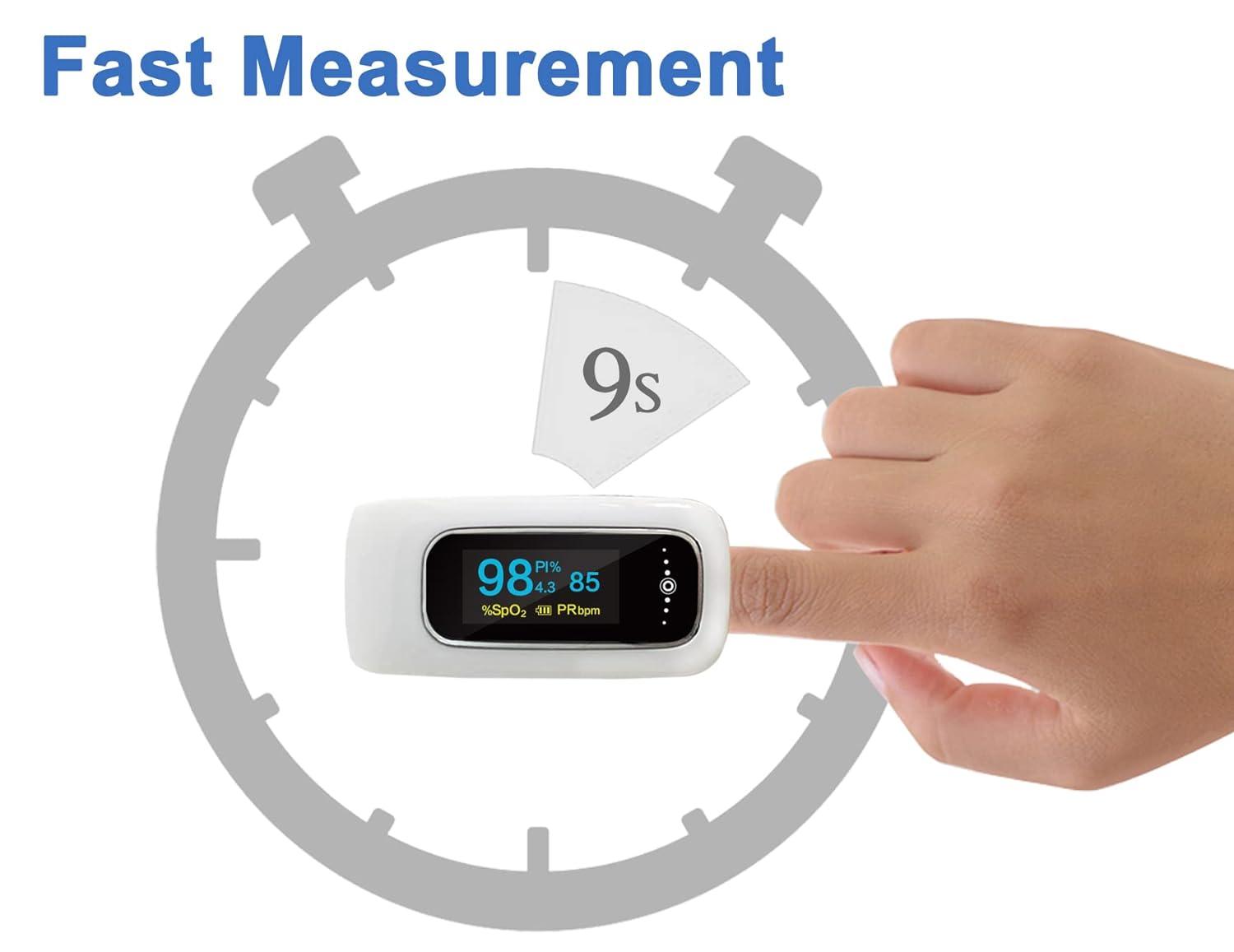 Rechargeable Oxygen Monitor Finger Adults Bluetooth Pulse Oximeter CE ...