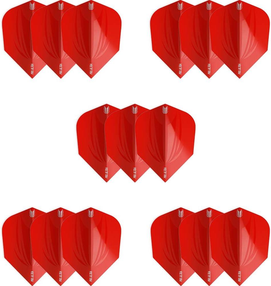 Target Darts ID Pro Ultra Dart Flights No. 2 & No. 6 Red - Pack of 15 ...