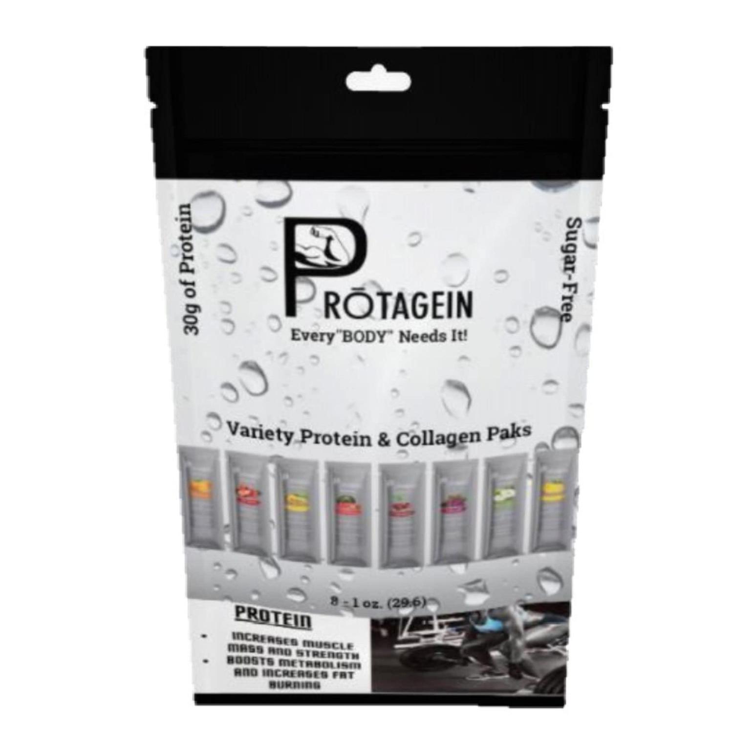 Shop Protein & Collagen Paks - 8 Variety Flavored 1 oz Packs for ...