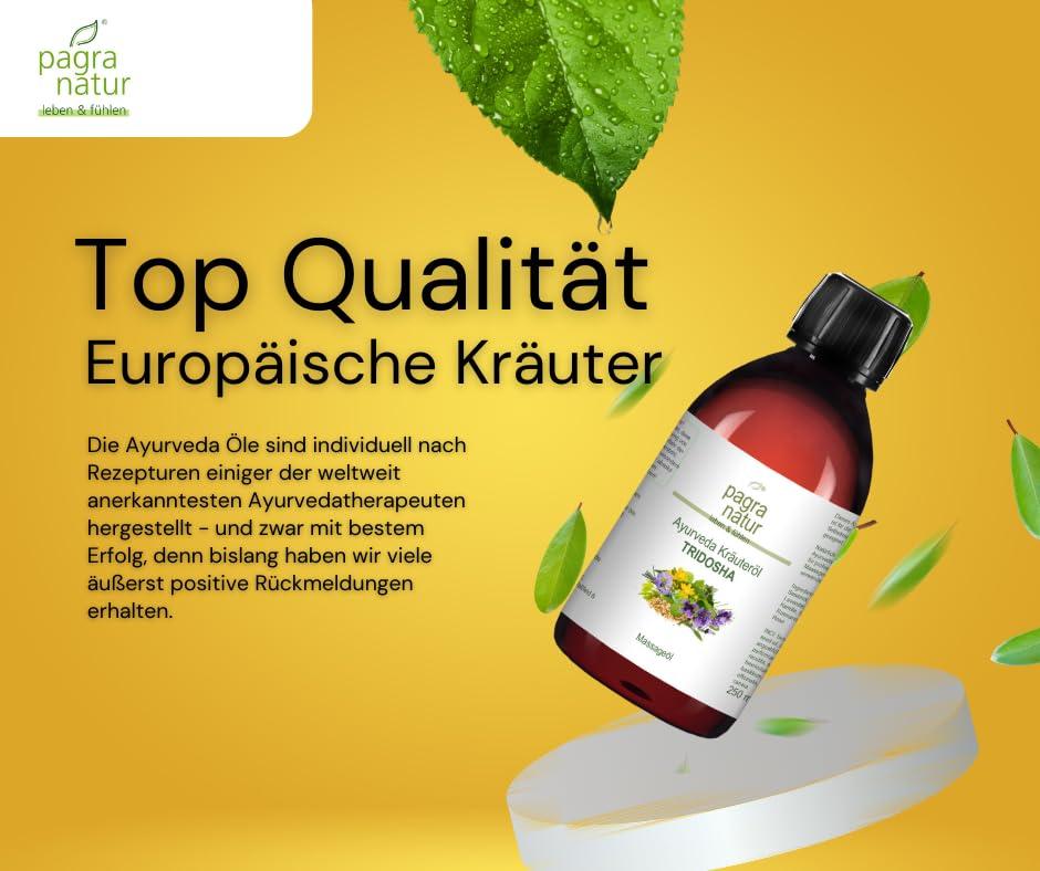 Buy Pagra Natur Ayurveda Massage Oil Tridosha 250ml - Herbal Oil for ...