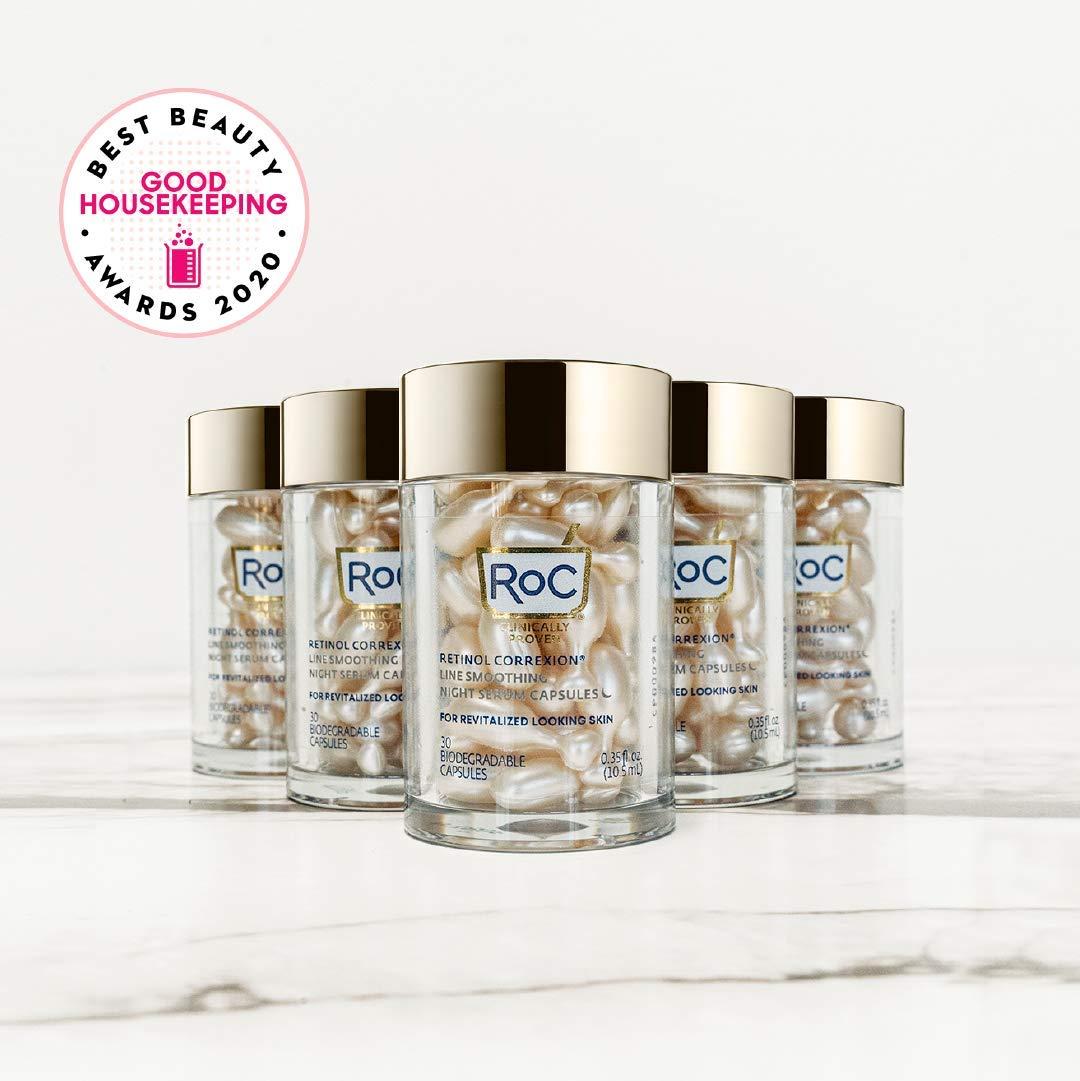 RoC Retinol Correxion Anti-Aging Wrinkle Night Serum, Daily Line ...