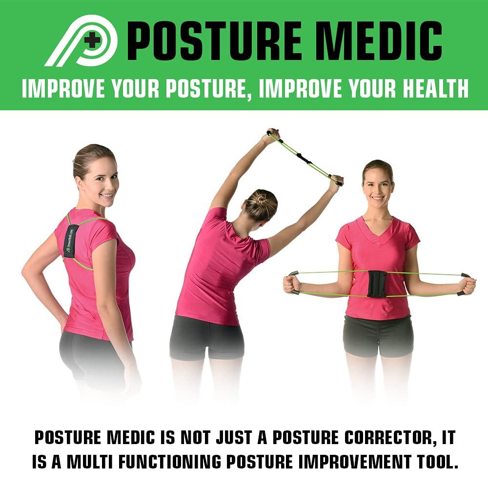 Posture Medic Dynamic Posture Brace for Neck, Upper & Lower Back - Long-Term Correction Tool ...