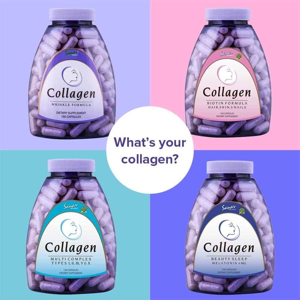 Sanar Naturals Premium Collagen Pills with Vitamin C & E - 150 Capsules ...