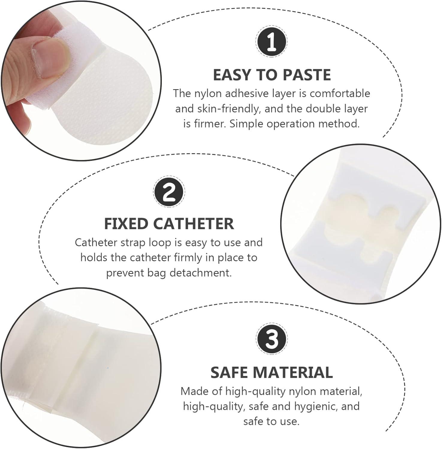Exceart Catheter Fastening Sticker & Holder 6 Pieces for Urine Leg Bag ...