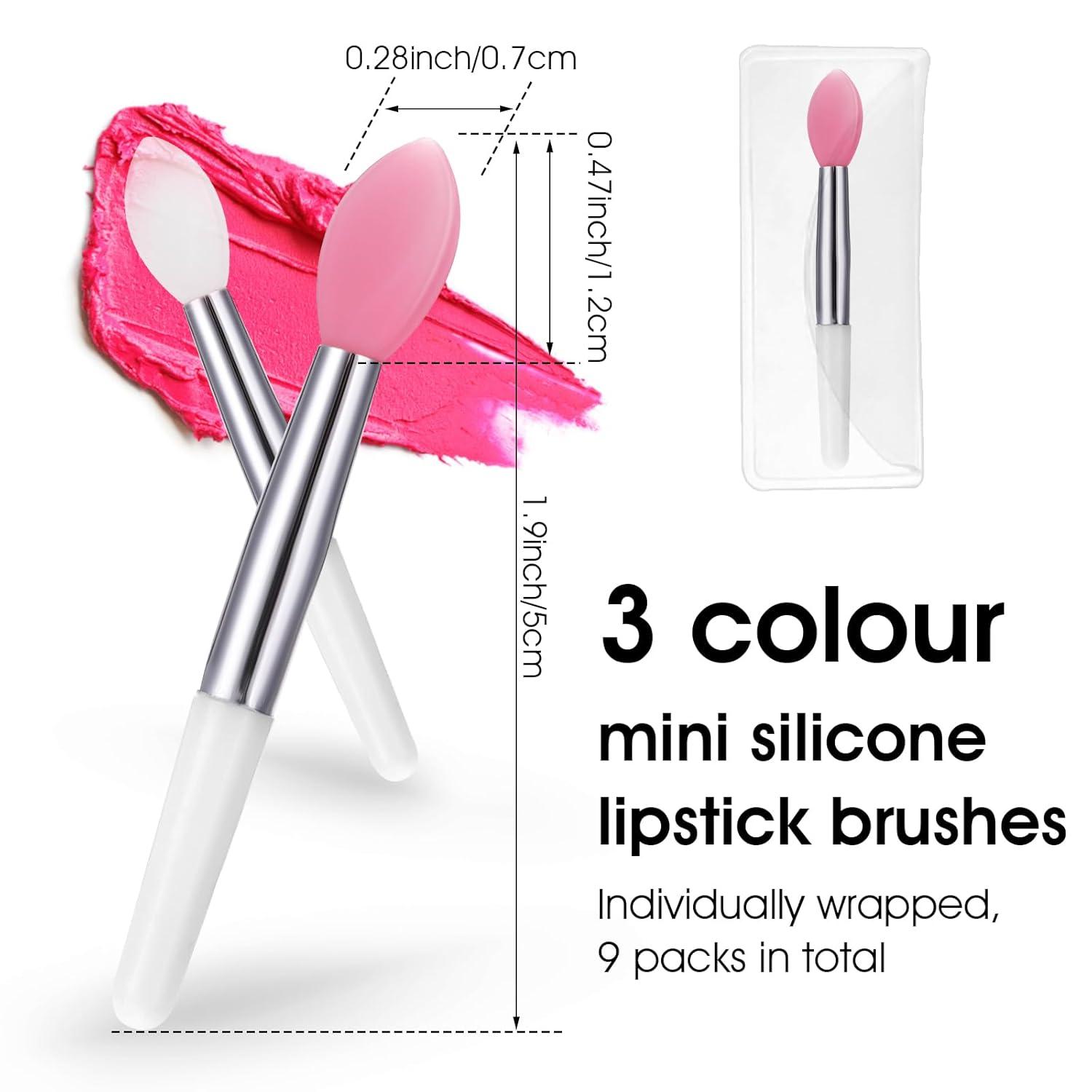 9PCS Silicone Lip Applicator Set - Reusable Lip Brush & Makeup Tool Kit ...