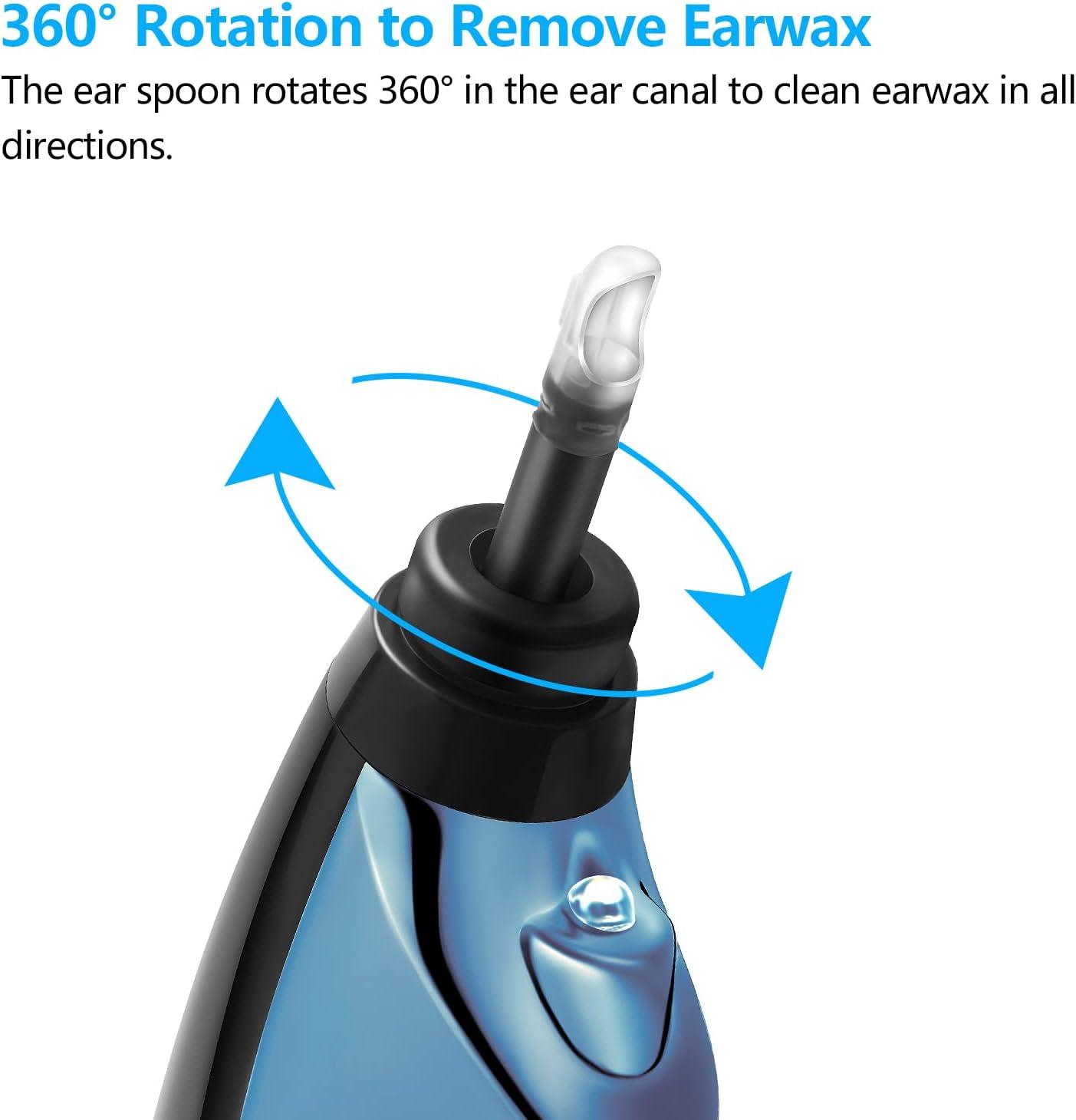 Rotatable Ear Wax Removal Vacuum Cleaner with Light - Electric Ear ...