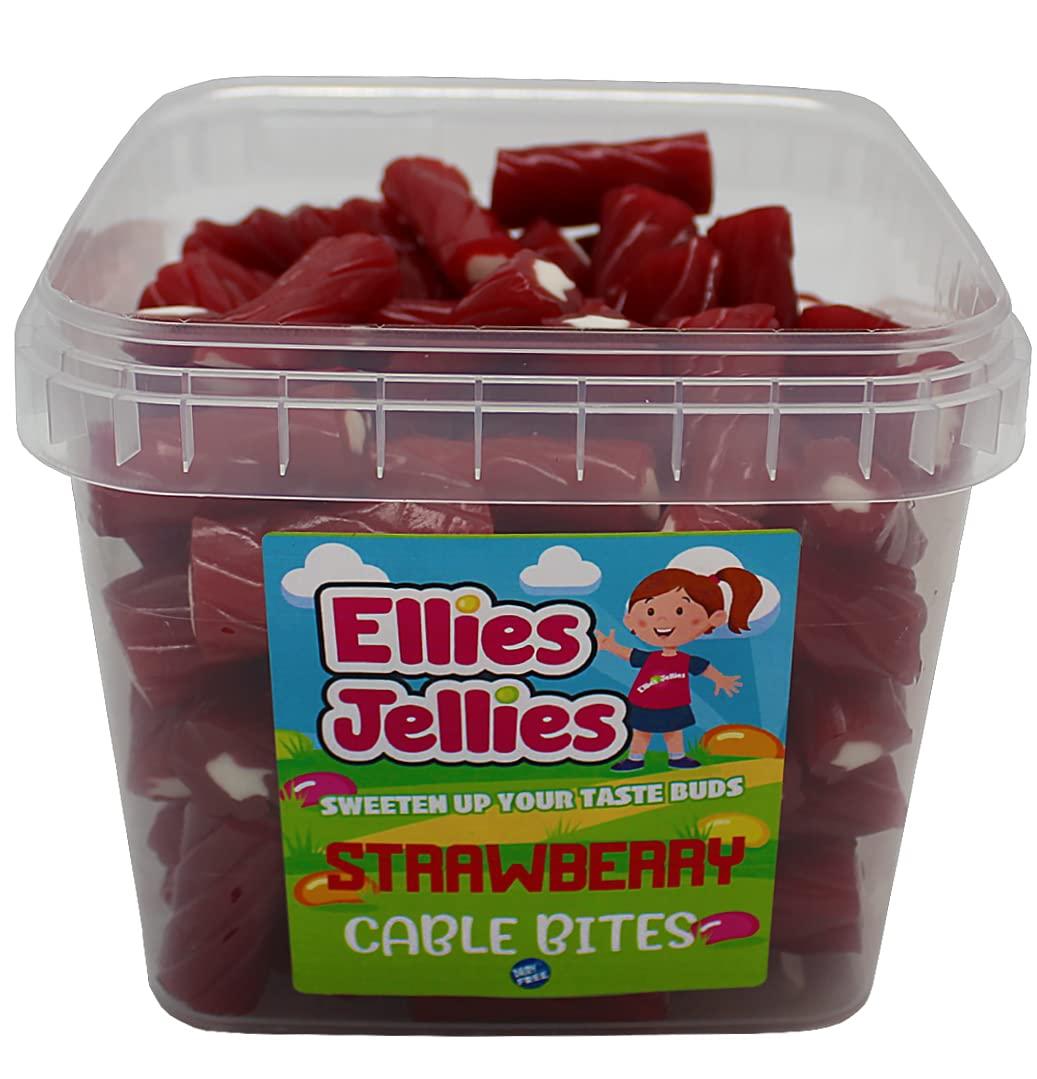 Ellies Jellies Strawberry Cable Bites 825g Square Tub | Buy Now with ...