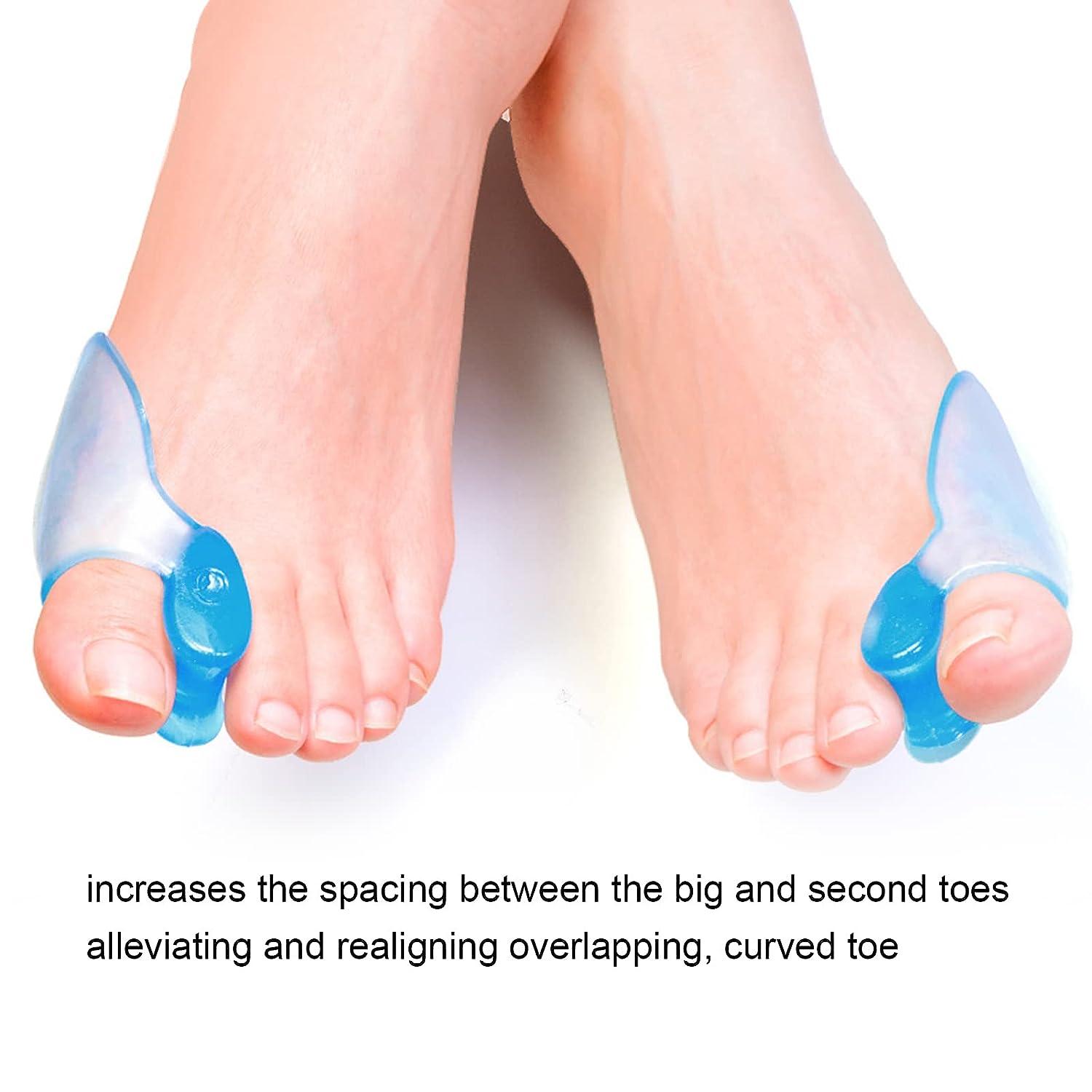Soft Bunion Corrector & Toe Separator - Washable Pain Relief Silicone ...
