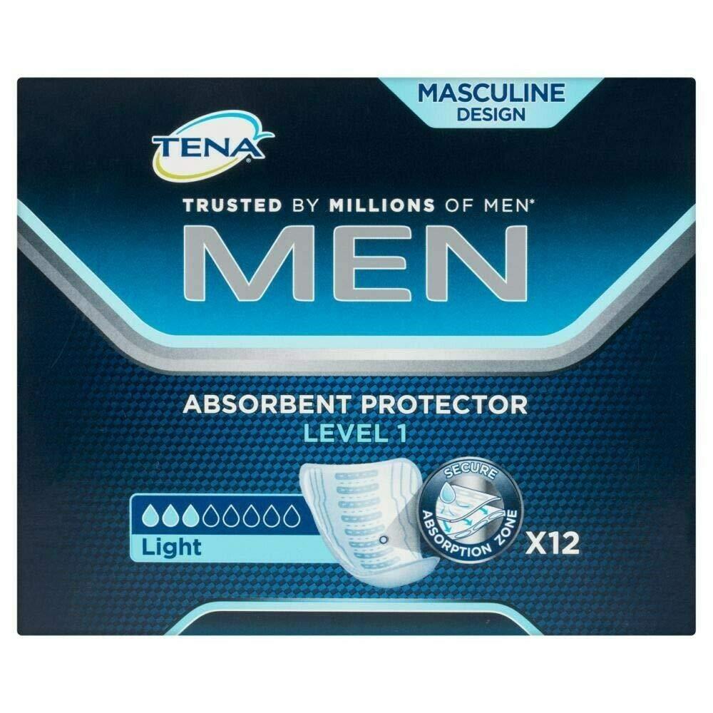 Tena for Men Level 1 - Odour Neutralising Incontinence Pads (4 Pack 12 ...