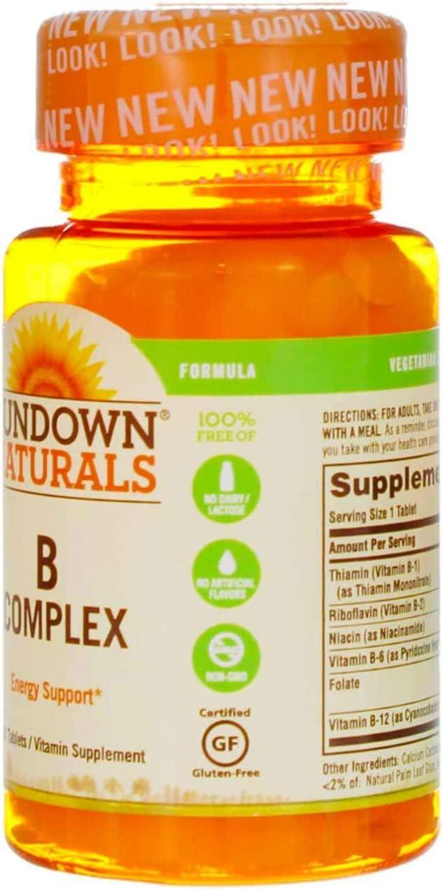 Sundown Naturals Vitamin B Complex 100 Tablets - Varied Packaging ...