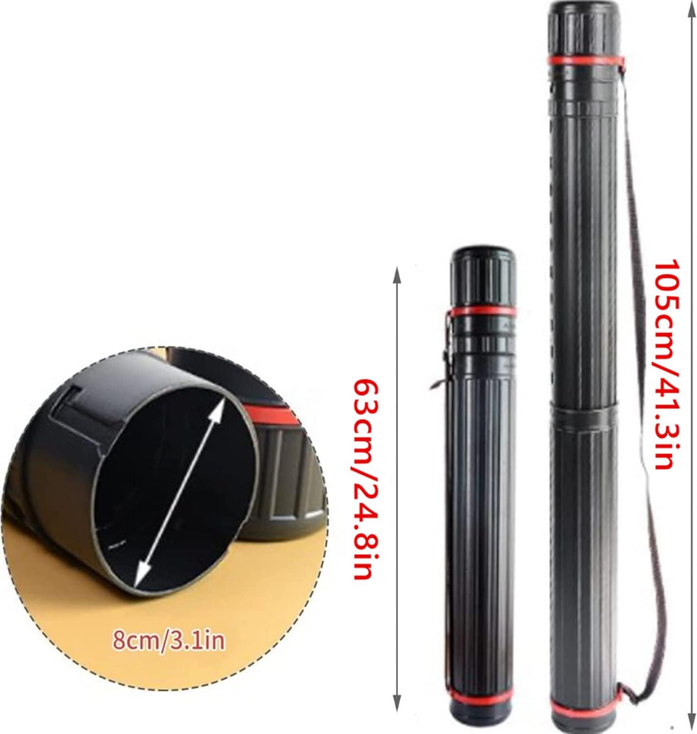 huyear Poster Tube Extra Large Black Extendable Poster Tube with ...