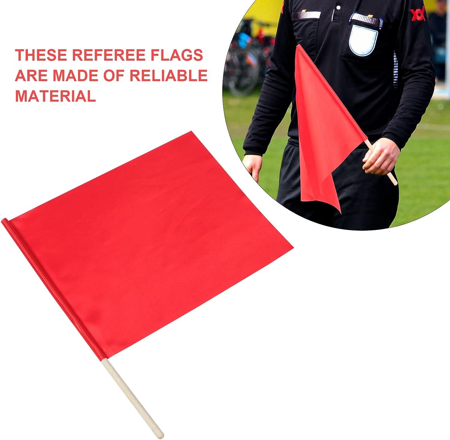 Gadpiparty Sports Referee Flags - Set of 4 Hand Signal Flags for Soccer, Volleyball, and ...