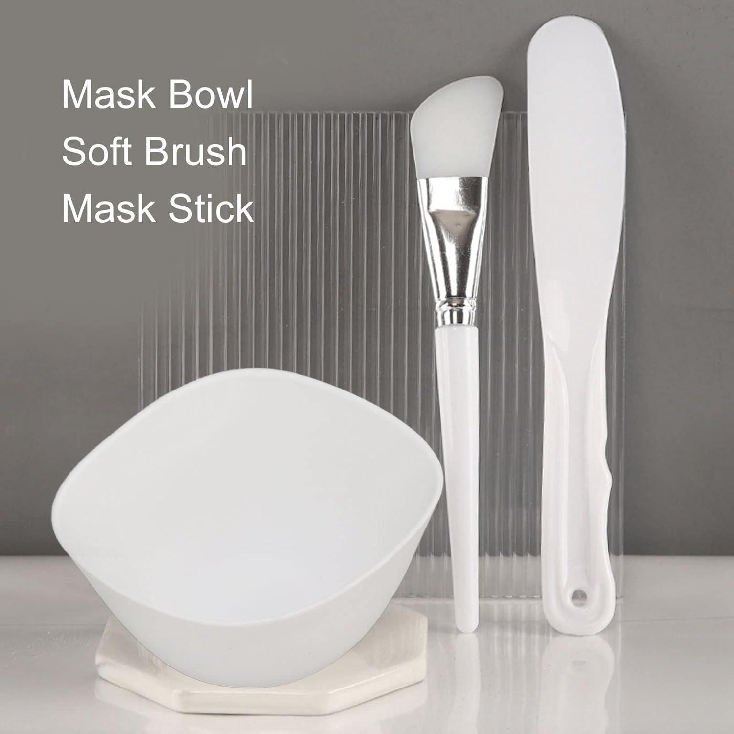Soft Face Mask Mixing Bowl Set DIY Portable Spatula Soft Brush for DIY ...