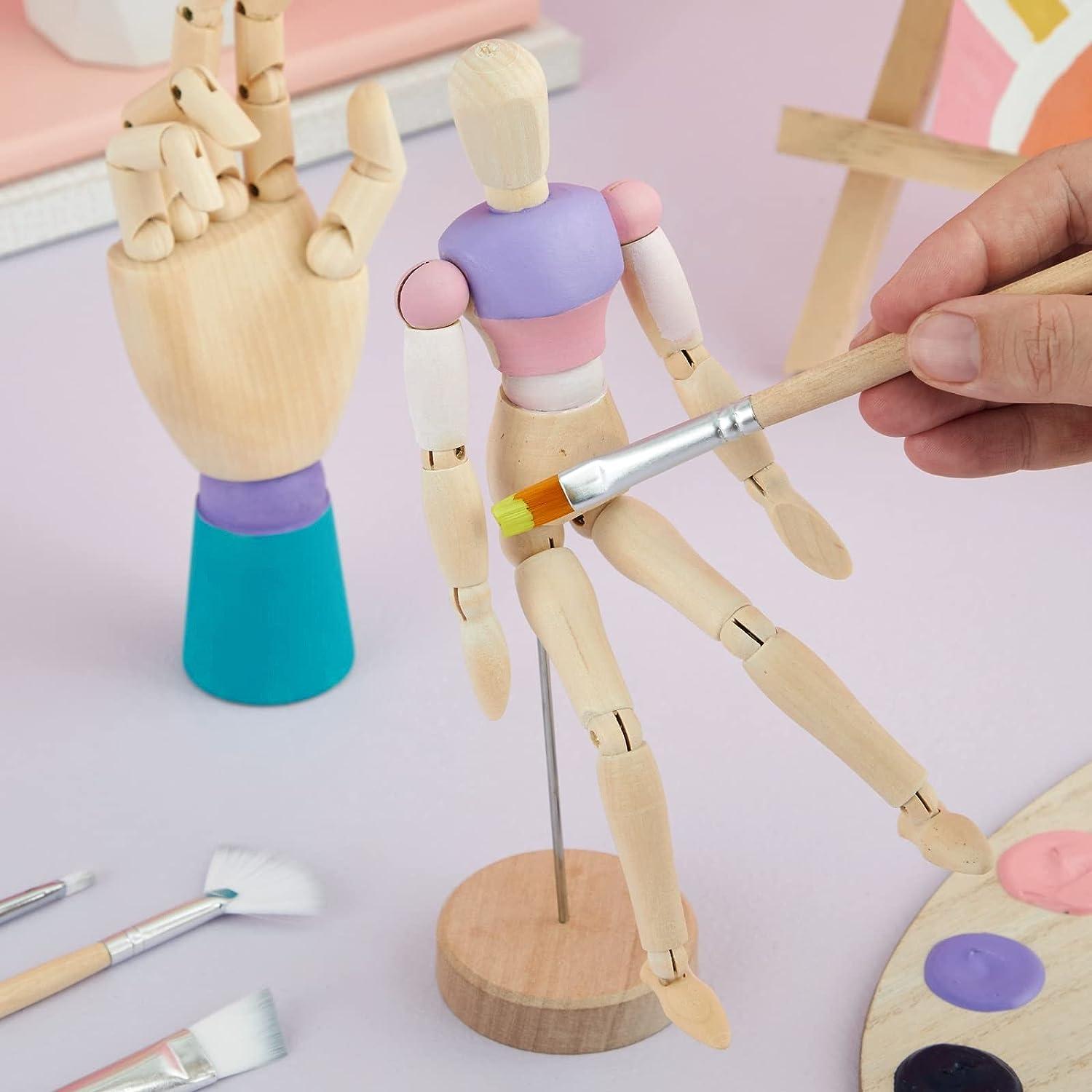 Wooden Hand Model & Posable Mannequin Set for Drawing | Adjustable Art ...