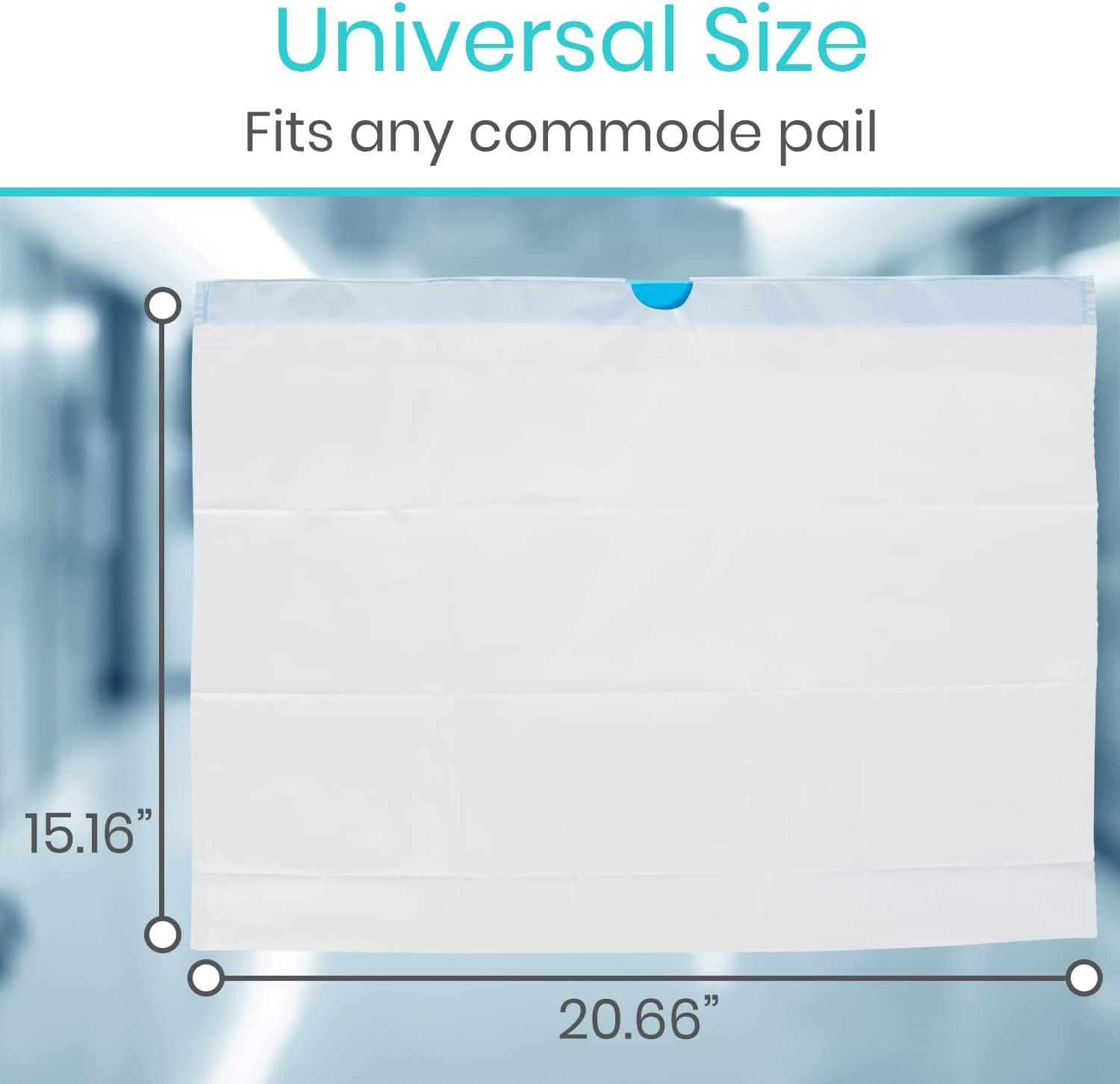 Vive Commode Liners with Absorbent Pads (6 Pack) - Disposable Porta ...