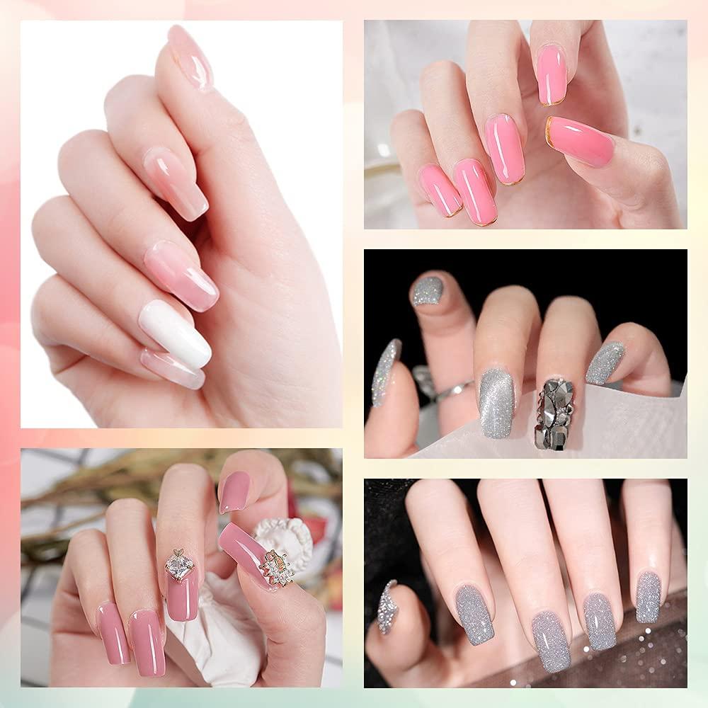 TsMADDTs Dual Nail Forms Set - 120 Pcs Clear Coffin Nail Extension ...