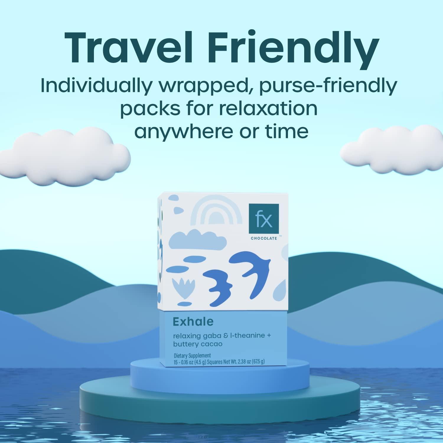 Fx Chocolate Exhale - Calm & Stress Support with GABA & L-Theanine - Sugar Free Keto Dark ...