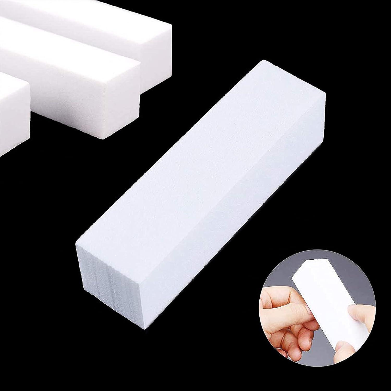 10 White Buffer Grinding Blocks - Premium Nail File & Polishing Block ...