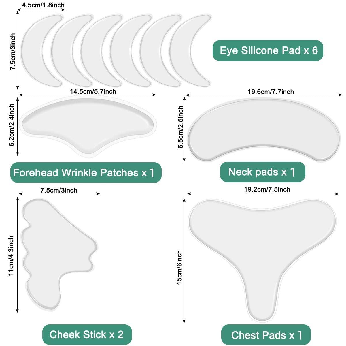 Clear Reusable Face & Chest Wrinkle Patches for Overnight Smoothness ...