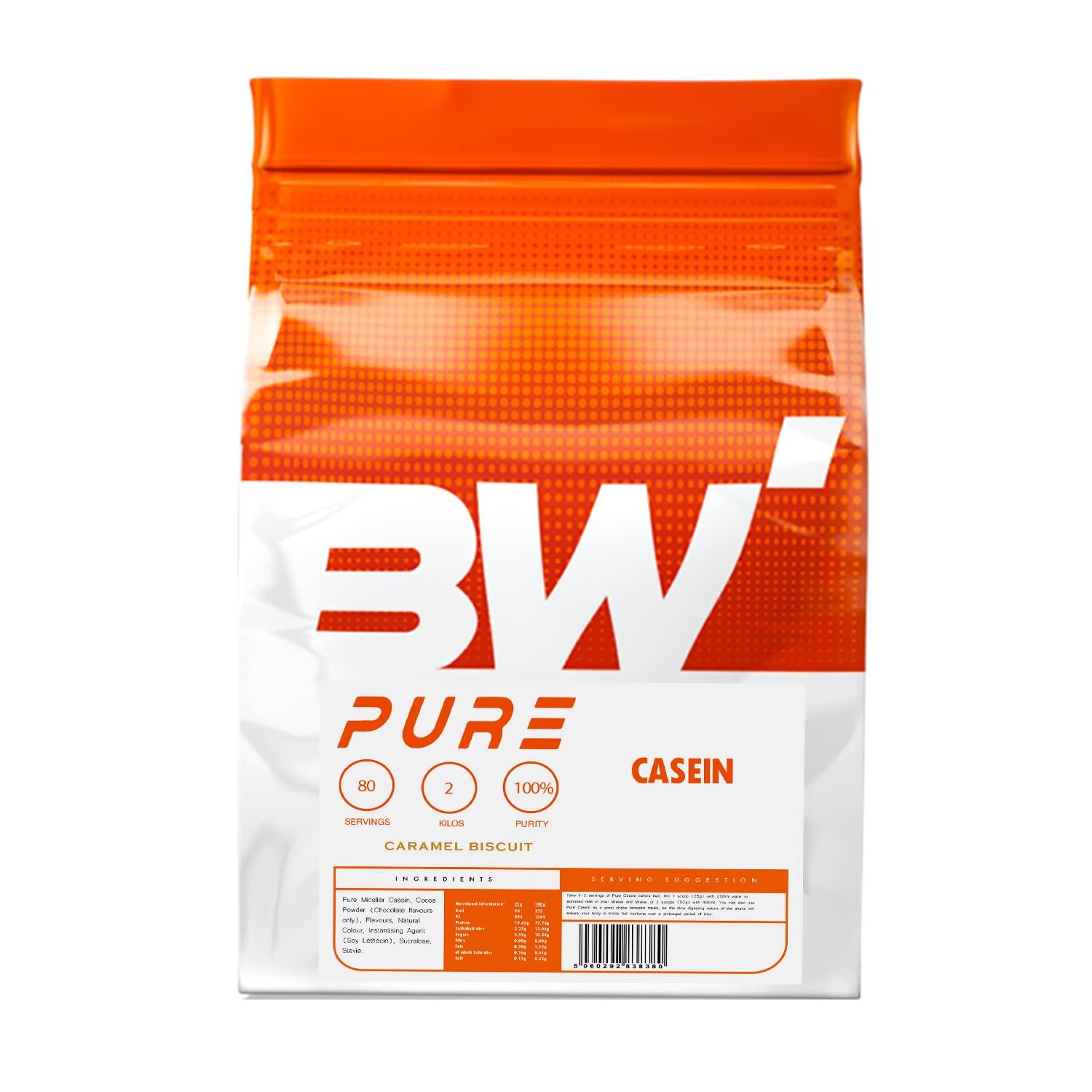 Bodybuilding Warehouse Pure Casein Protein Powder -Caramel Biscuit-2kg ...