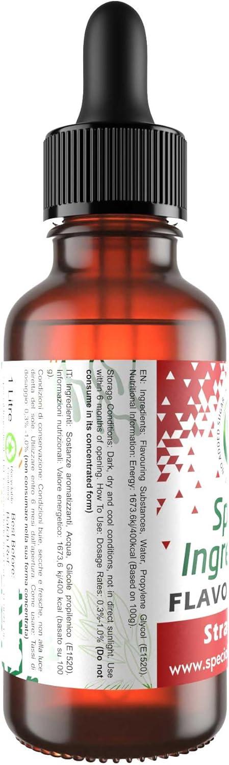 Strawberry Flavour Drop 1 Litre - Highly Concentrated & Versatile Food ...