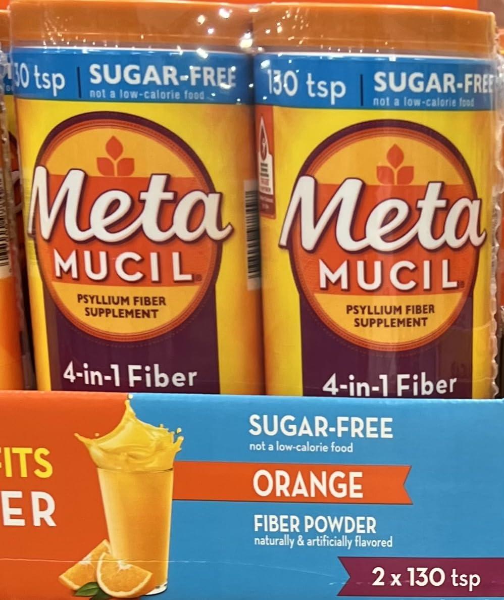 Product of Metamucil Orange Smooth Sugar-Free Powder 2 pk./130 tsp ...