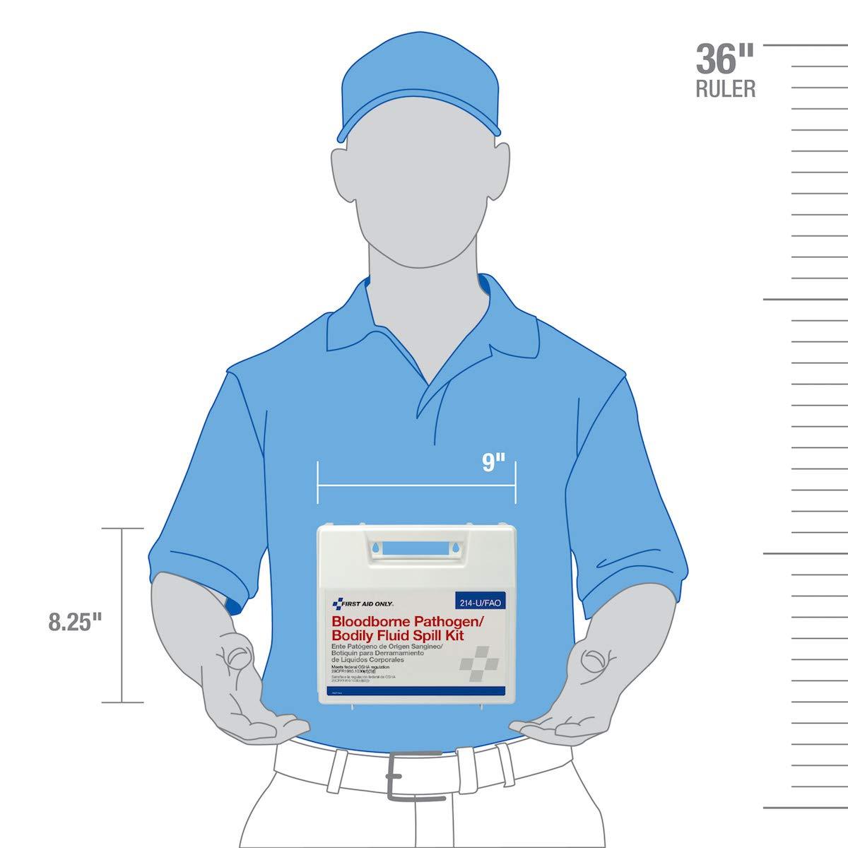 First Aid Only 23-Piece Bloodborne Pathogen/Bodily Fluid Clean Up Kit ...