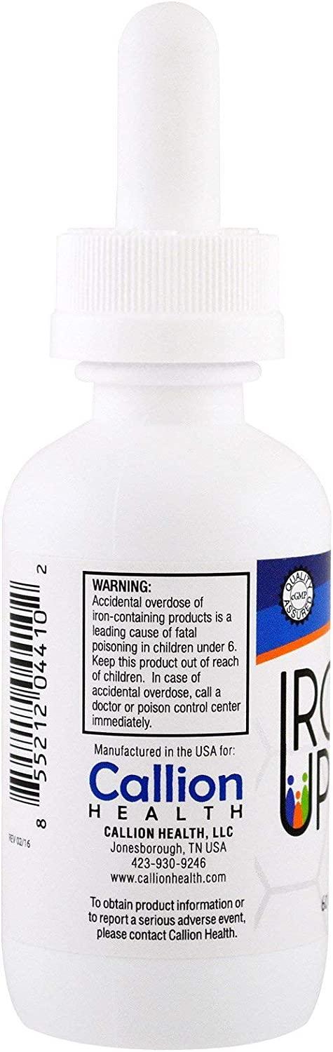 Iron Up Liquid Iron Supplement - A.C. Grace - Grape Flavor 2 fl oz (60 ...