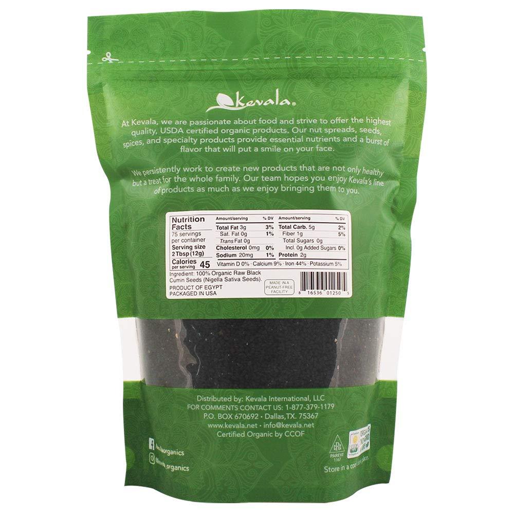 Kevala Organic Raw Black Cumin Seeds (Nigella Sativa) 2 lb - Premium ...