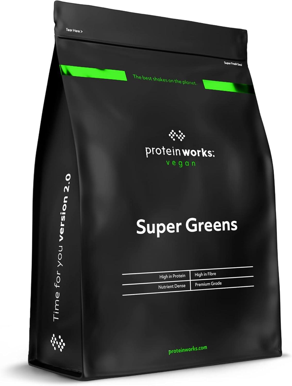 Super Greens Tasteless Protein Powder 1kg | The Protein Works | Green ...