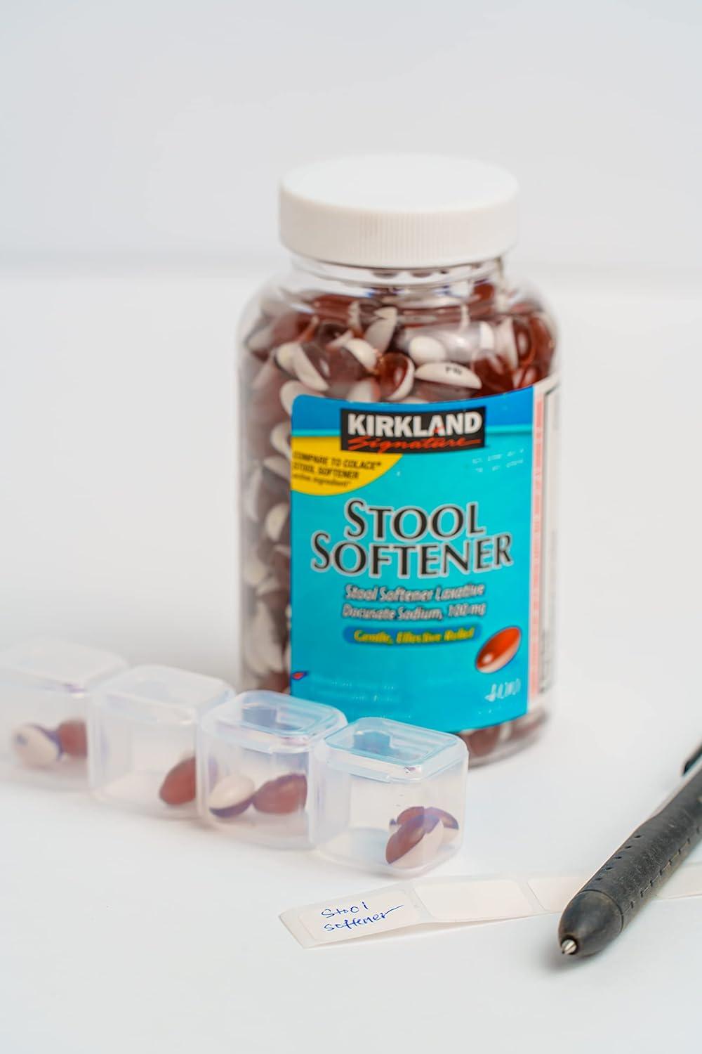 Kirkland Signature Stool Softener 100mg (400 Softgels) with Olitec Pill ...