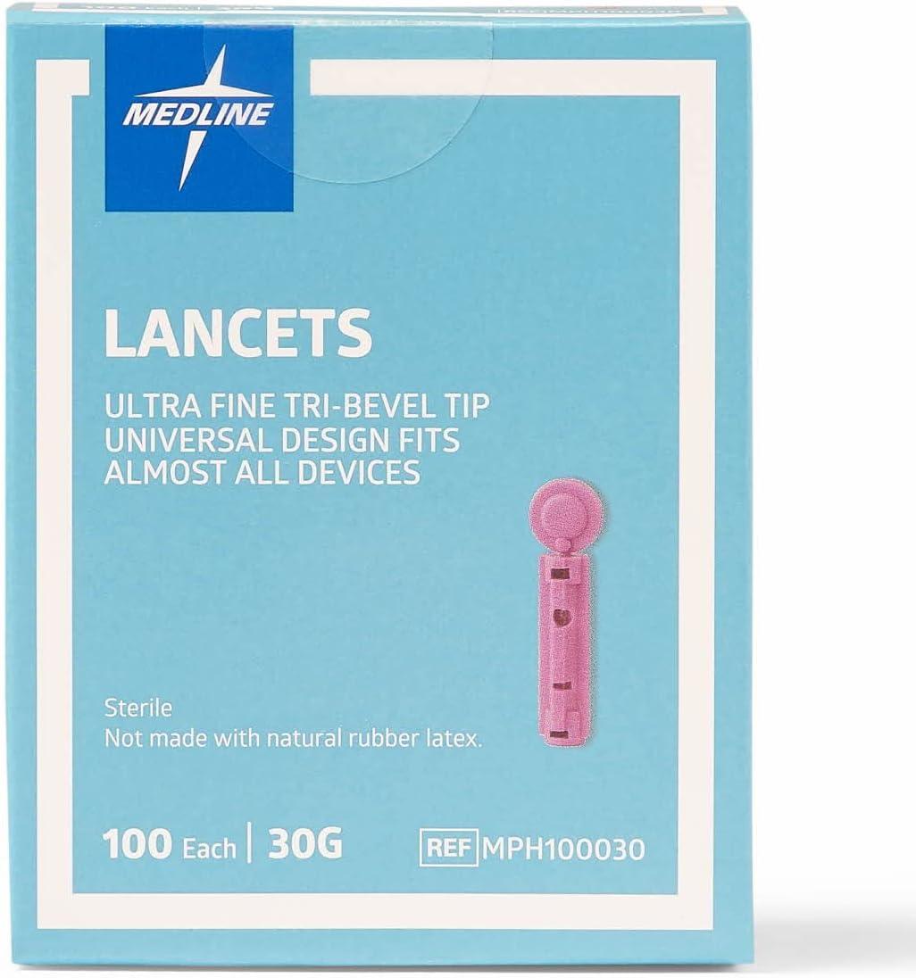 Medline General Purpose Lancet 30G Box of 100 - Compatible with Most ...