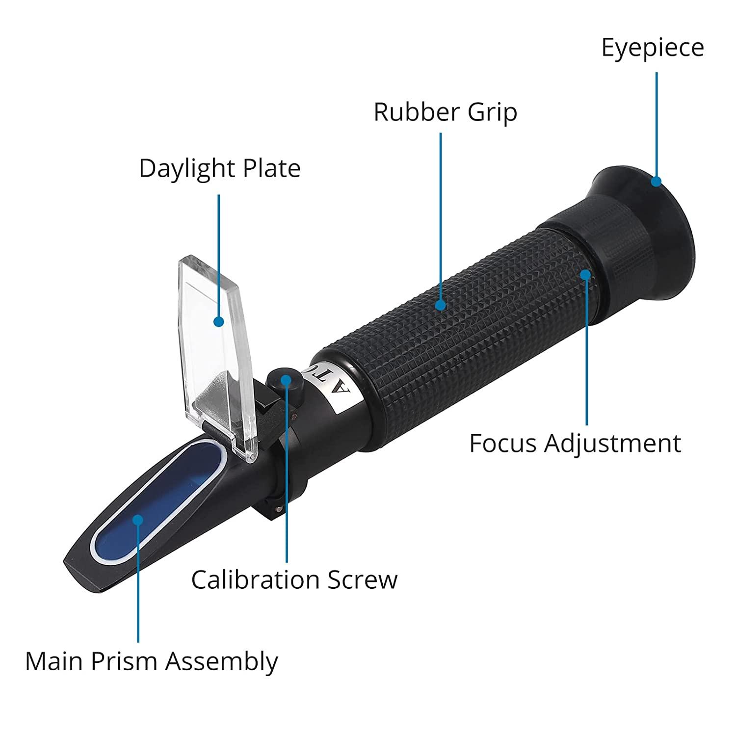 AUTOUTLET Salinity Refractometer - Dual Scale 0-100 & 1.000-1.070 ...