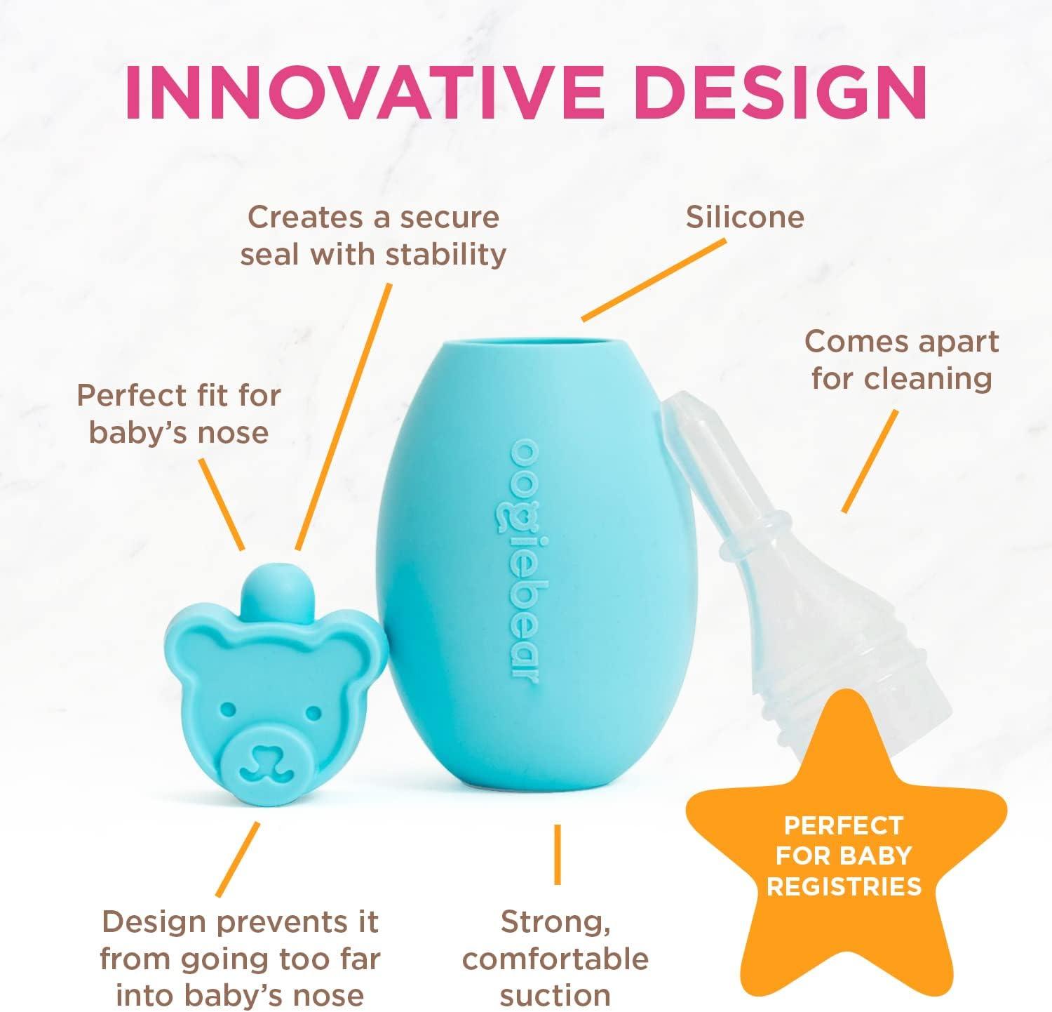 Oogiebear Baby Nasal Aspirator Bulb and 2-in-1 Nose Booger Snot & Ear ...