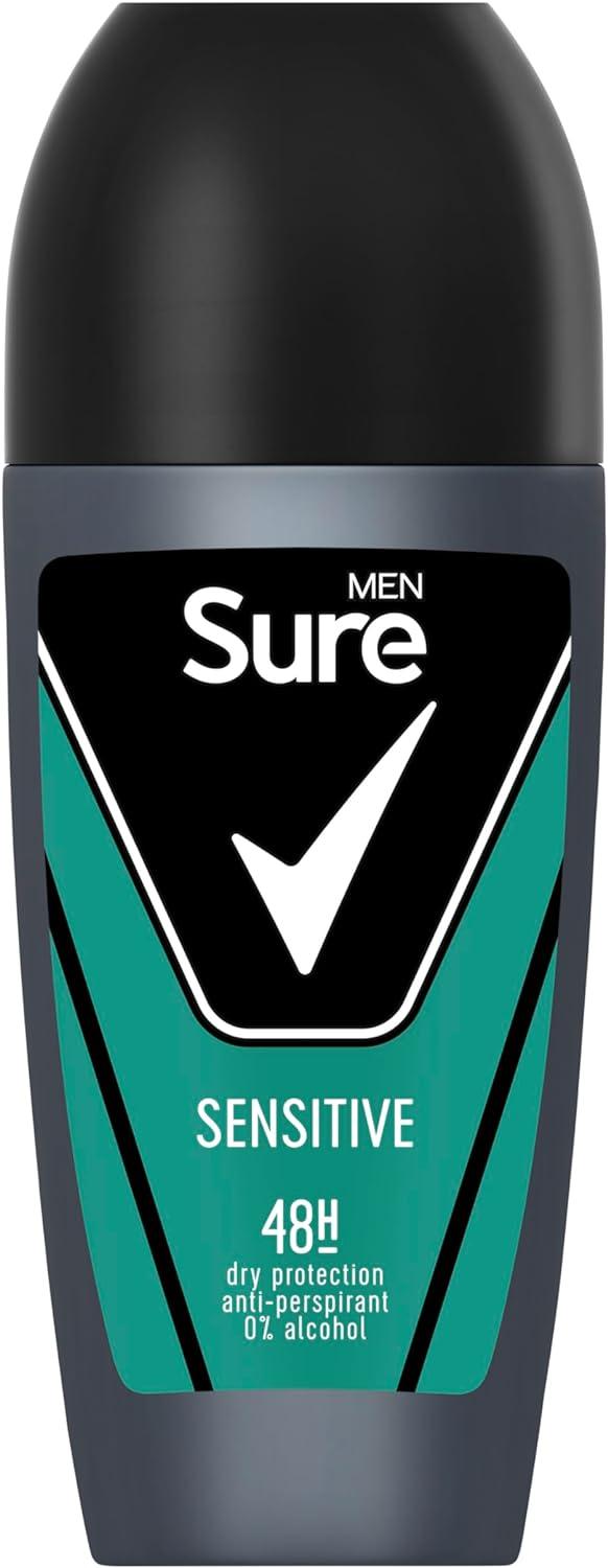 Sure Sensitive Antiperspirant Roll On deodorant for men with ...