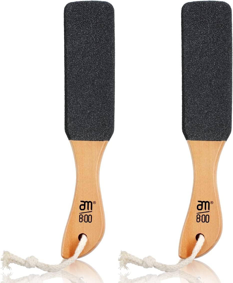 Pumice Stone Foot File 2 Pack - Callus Remover for Feet with Wooden ...