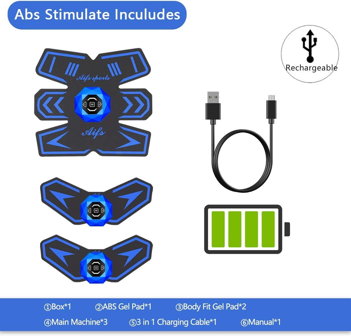SPORTCDIA Rechargeable Abs Stimulator | Ultimate Fitness Equipment for ...