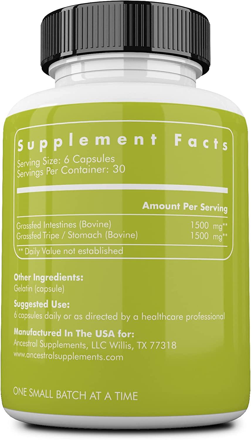 Ancestral Supplements Grass Fed Beef Intestines & Stomach (Tripe ...