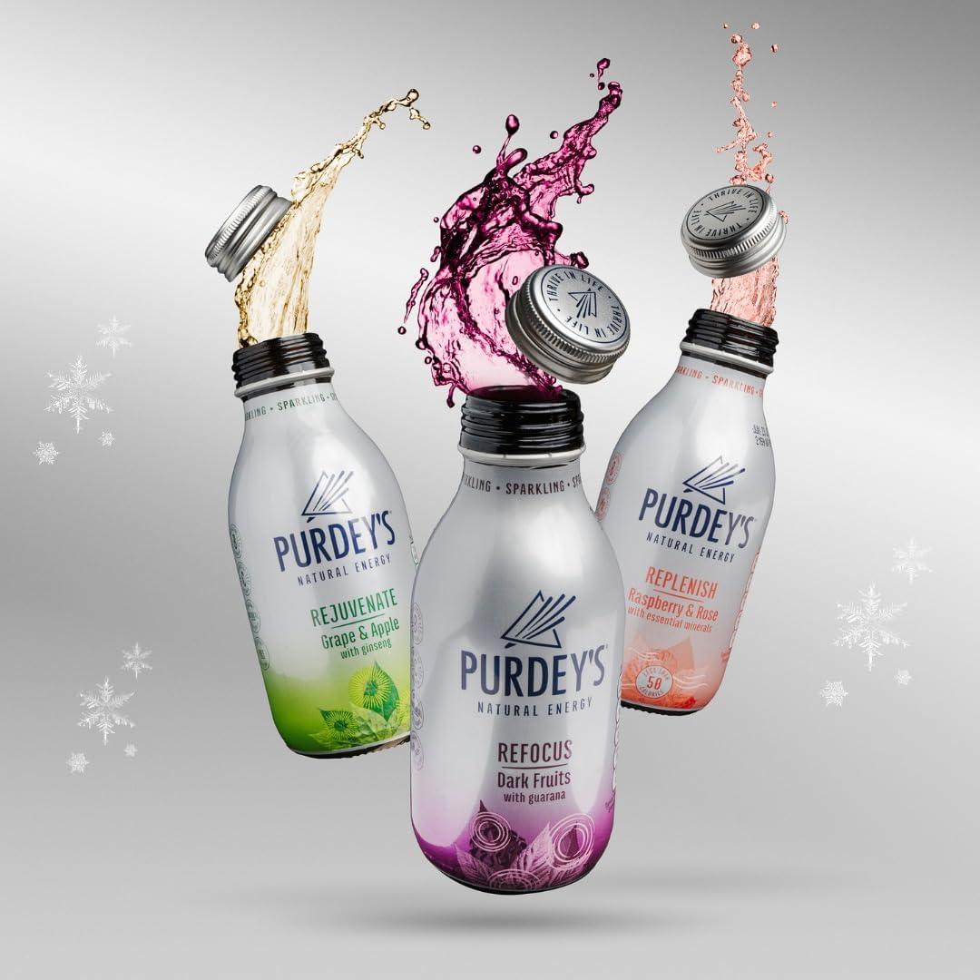Purdey's Natural Energy Variety Pack - Rejuvenate Grape & Apple Refocus ...