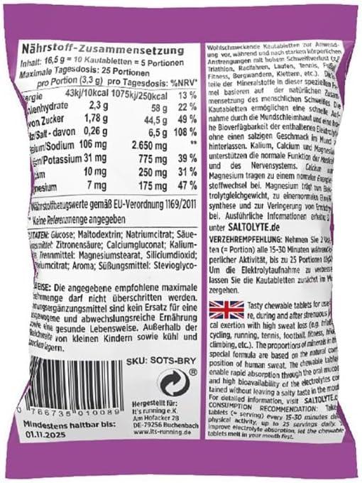 Buy Saltolyte 10 Berry Chewing Tablets | Electrolyte & Salt Supplement ... Buy Saltolyte 10 Berry Chewing Tablets | Electrolyte & Salt Supplement ...
