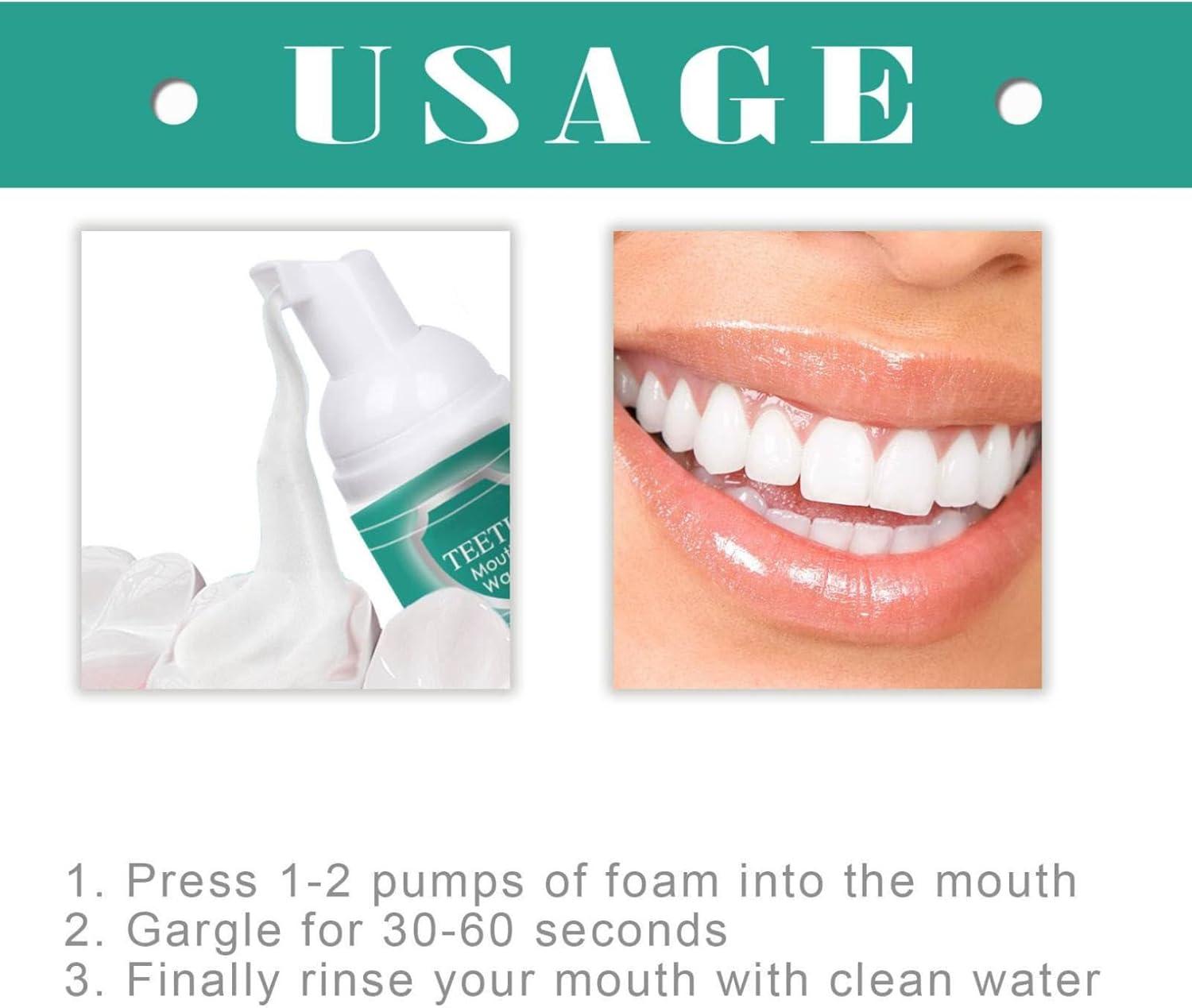 Jorondy Teeth Mouthwash & Herbal-Up Oral Repair Foam - Deep Cleaning ...
