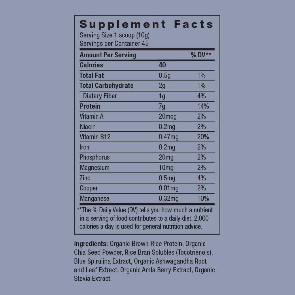Blue Beauty Adaptogenic Protein Powder with Ashwagandha & Blue ...