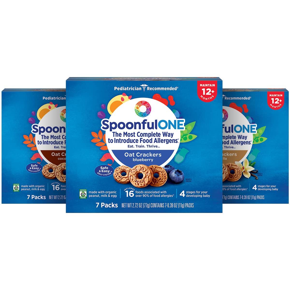 SpoonfulONE Food Allergen Introduction Oat Crackers | Smart Feeding ...