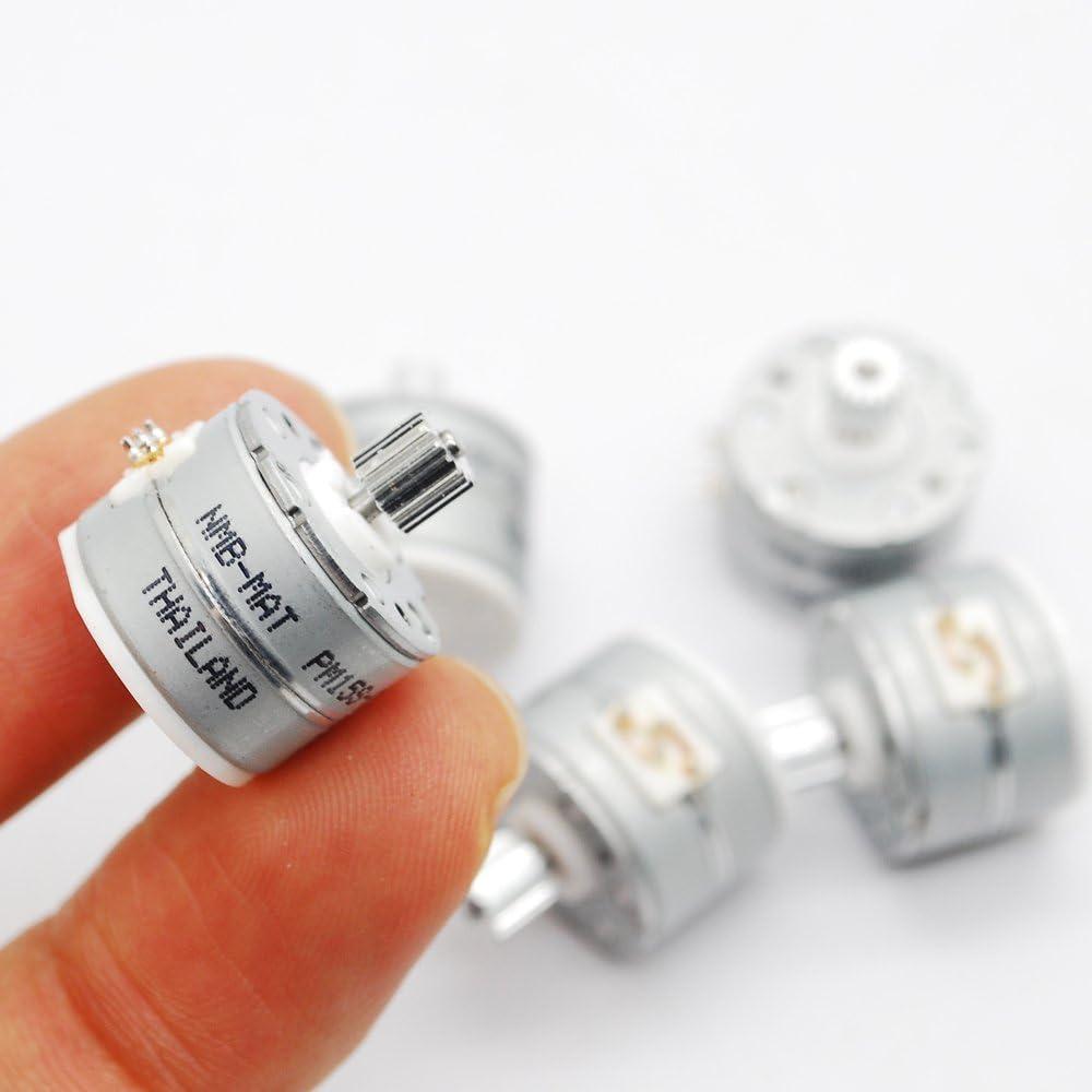3 Pcs NMB 3V -5V DC 2 Phase 4 Wire Micro Stepper Motor Dia 15mm Step ...