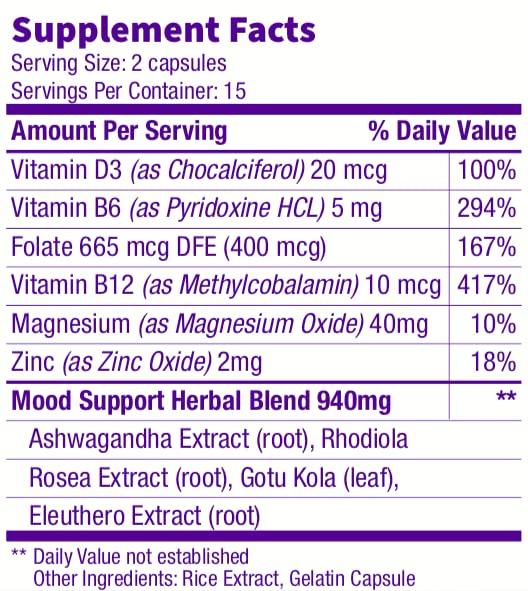 Joyful You Mood Support | Rhodiola Rosea, Ashwagandha, Gotu Kola ...