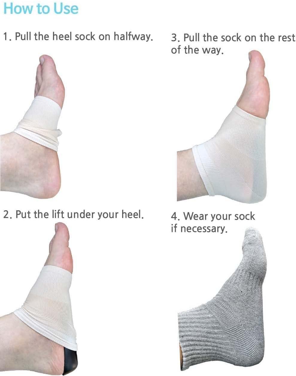 2 Large Right 1/2 Inch Inside Socks Inserts for Leg Length ...