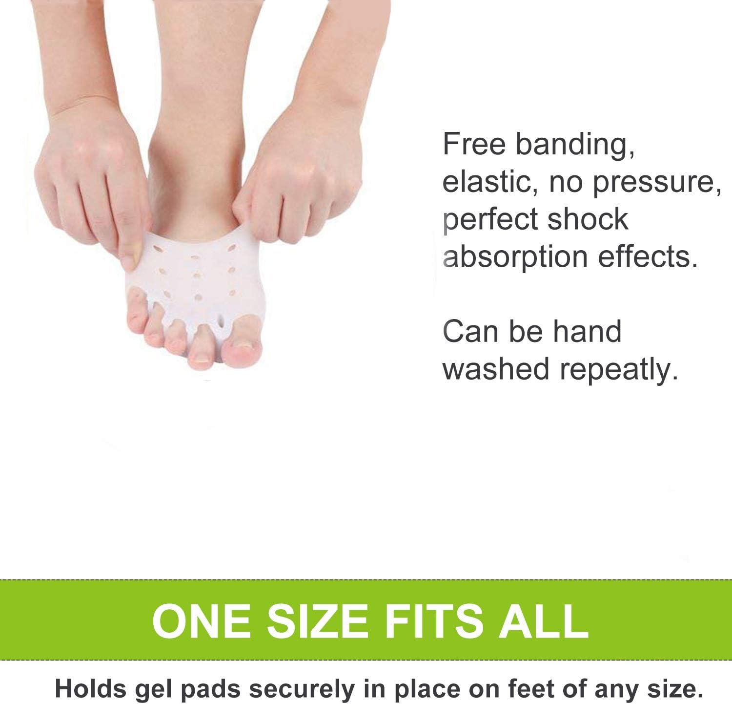 Gel Metatarsal Cushion Pads - Toe Separators, Bunion Splint, Hammer Toe ...