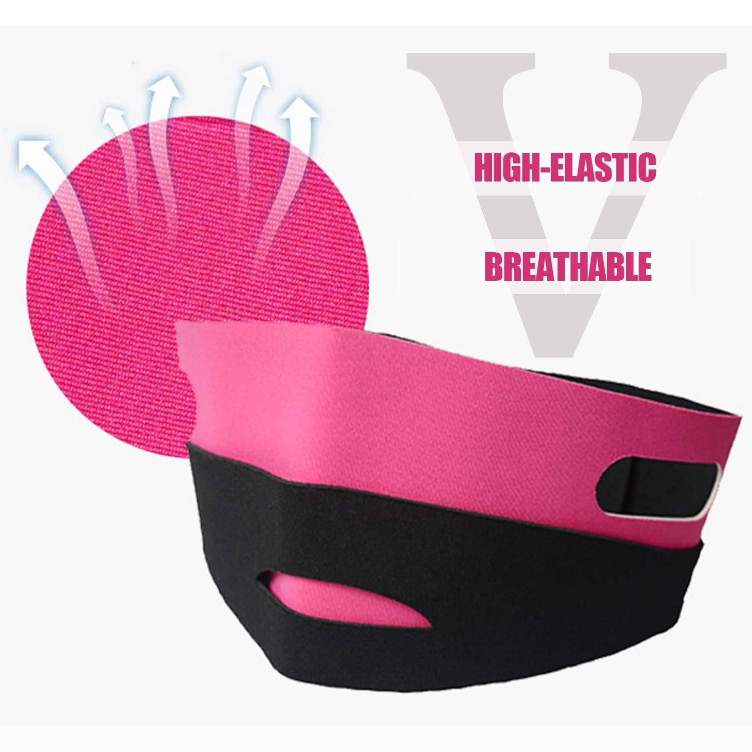 Face Lifting Belt V Line Chin Cheek Slimming Band Pink | Anti Wrinkle ...